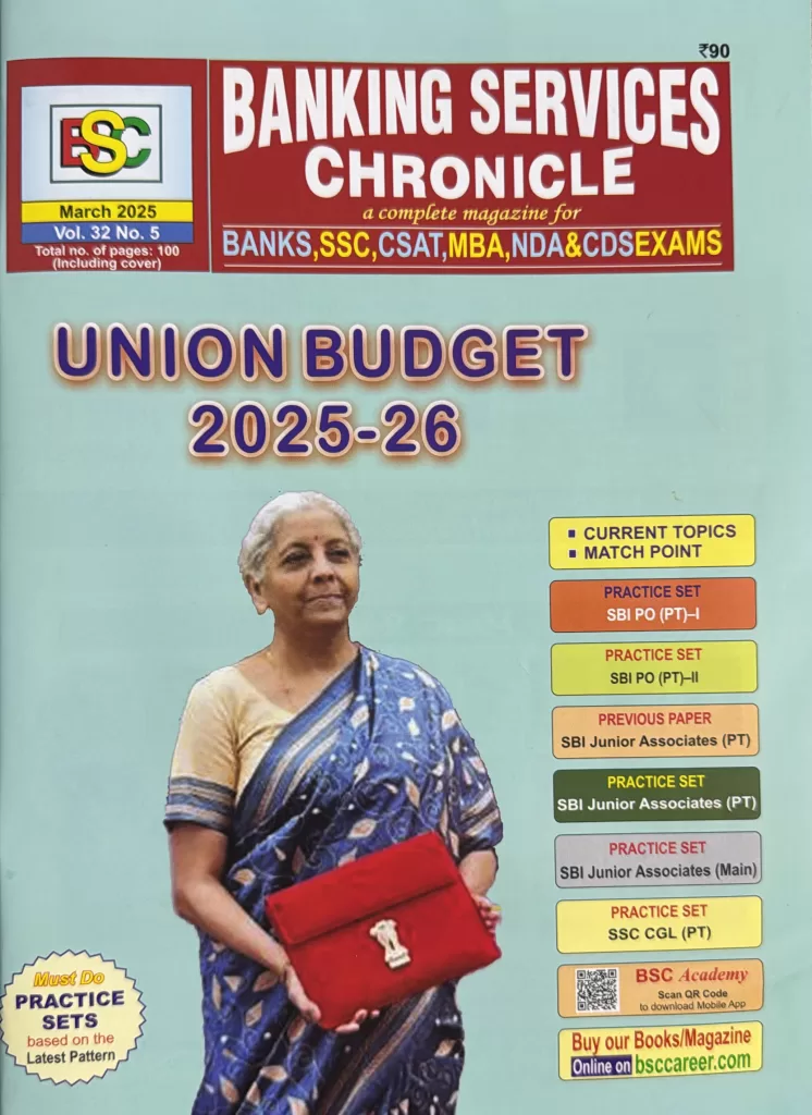 Banking Services Chronicle English magazine March 2025 Union Budget ...