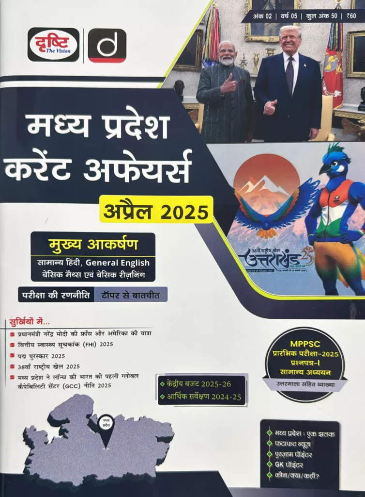 Drishti IAS Madhya Pradesh Current Affairs Hindi April 2025 - iDreams Store