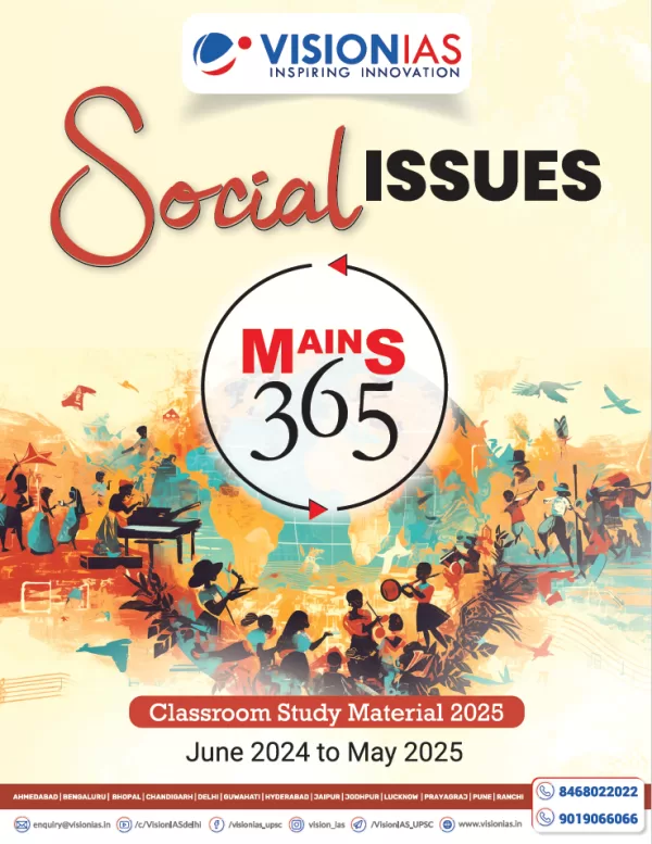 Vision IAS Mains 365 English Social Issues 2025 Photocopy B/W 93 Pages ...